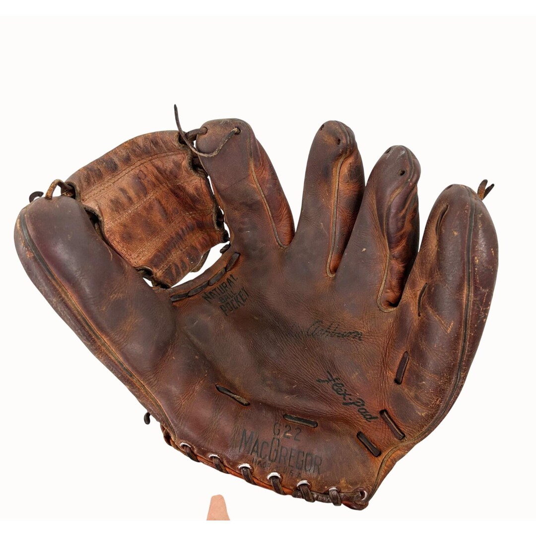 Vintage Macgregor G22 RICHIE ASHBURN Flex-pad Brown Leather Baseball ...