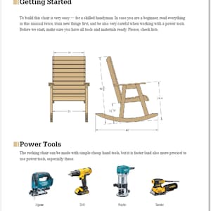 DIY Rocking Chair Plans for Beginner Woodworkers - Etsy