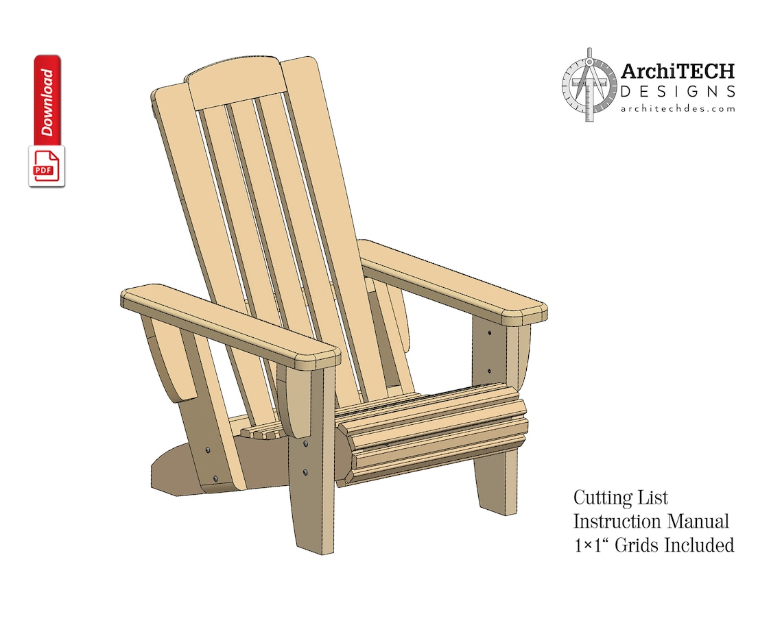 DIY Adirondack Chair Build Plans - Etsy