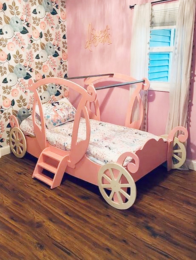 Girls Bed Frame Plans PDF, DIY Cinderella Carriage Wooden Bed Plan - Etsy