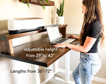 Rustic Standing Desk Adjustable - Etsy