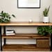 Live Edge Console Table With Shelf | Hallway Table | Sofa Table | Entry ...