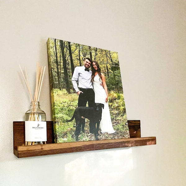 Wall Shelf With Gallery Rail - Etsy