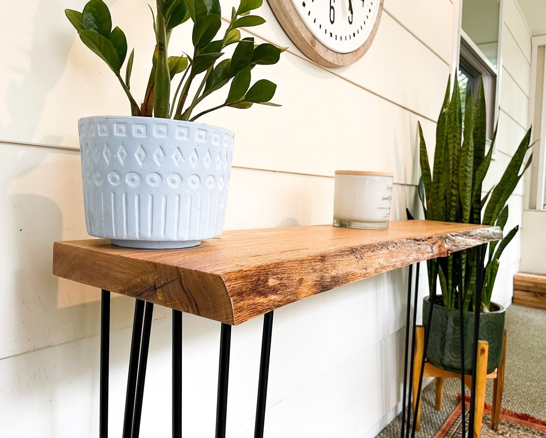 Live Edge Console Table | Hallway Table | Sofa Table | Entry Foyer ...
