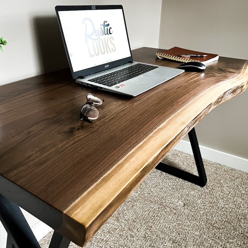 Solid Wood Desk - Etsy