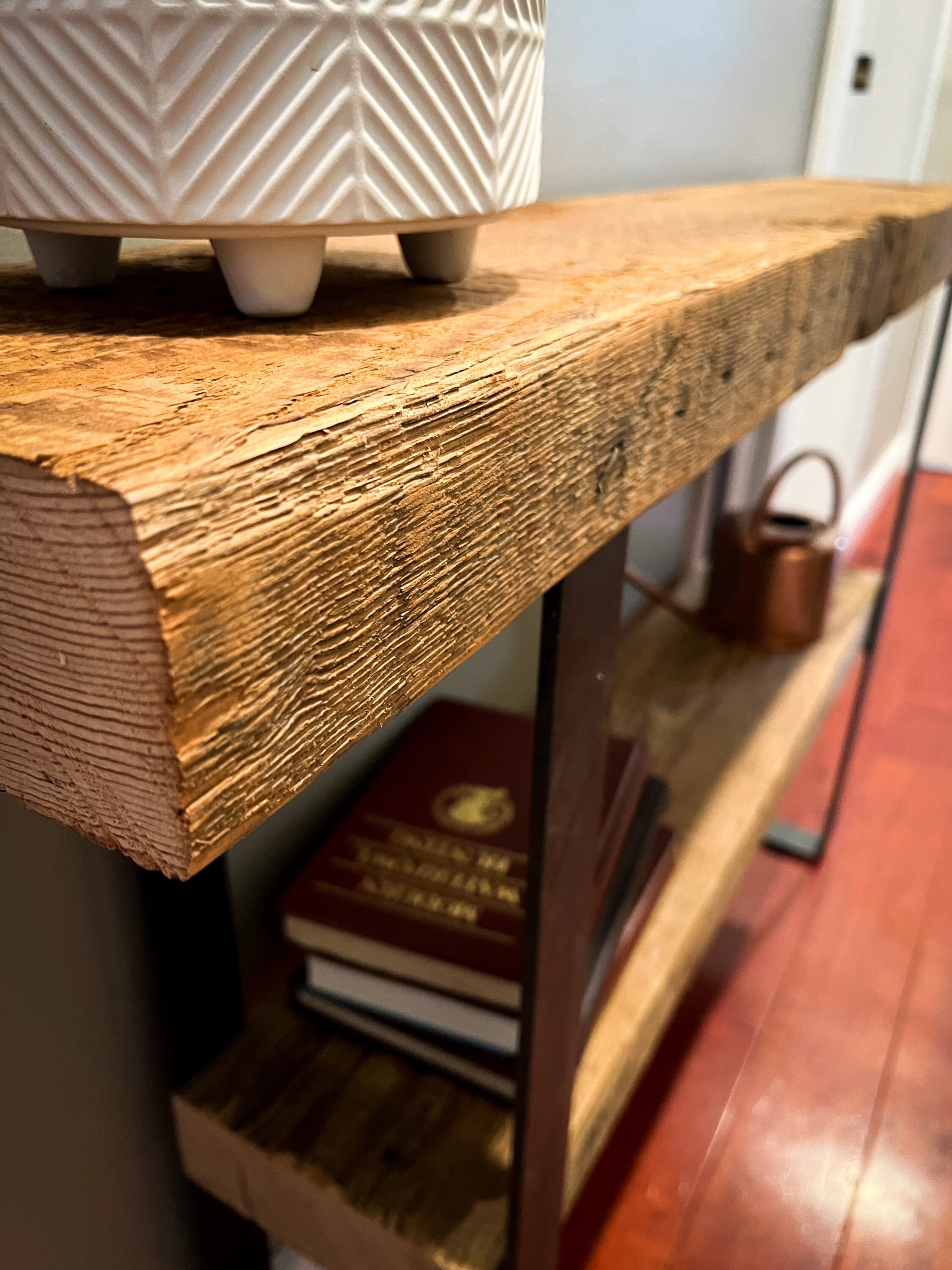 Rustic Reclaimed Wood Console Table With Shelf Hallway Table | Etsy