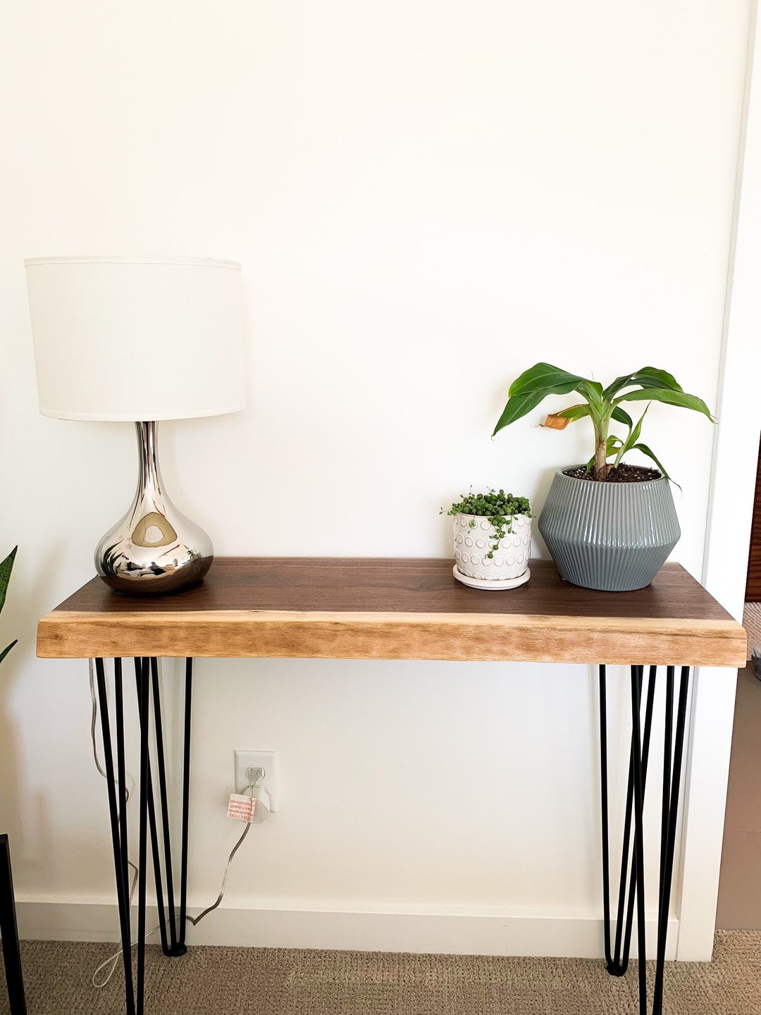 Live Edge Walnut Console Table | Hallway Table | Sofa Table | Entry ...