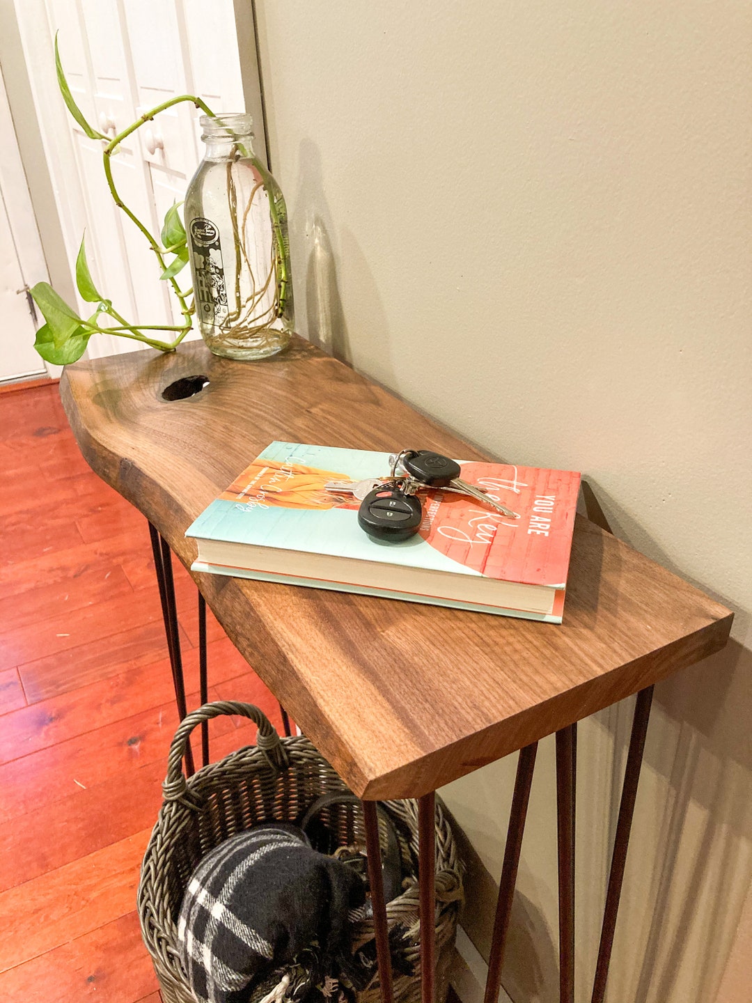 Live Edge Walnut Console Table | Hallway Table | Sofa Table | Entry ...