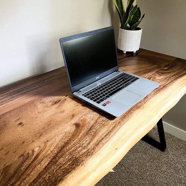 Live Edge Wood Desk - Etsy