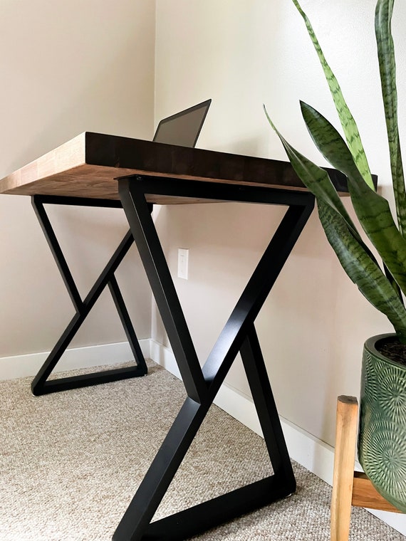 Wood Desk Heavy Duty Table Walnut Brandy Color Farmhouse - Etsy