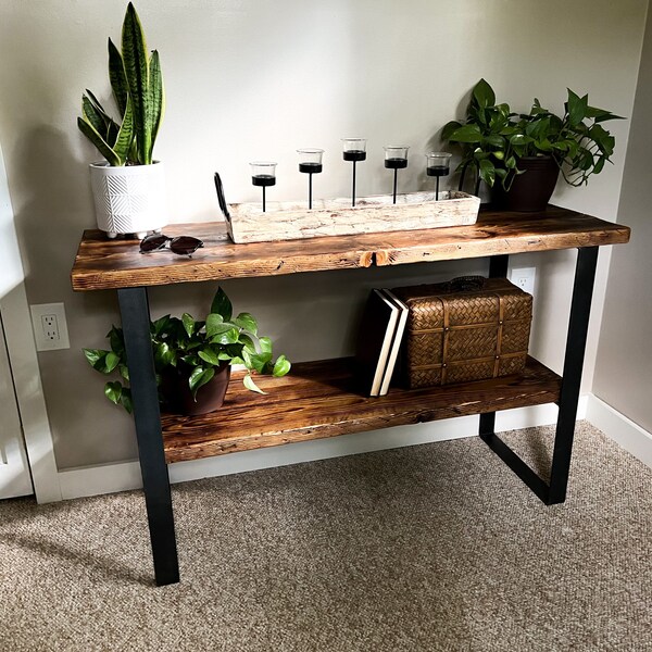 Reclaimed Wood Console Table - Etsy