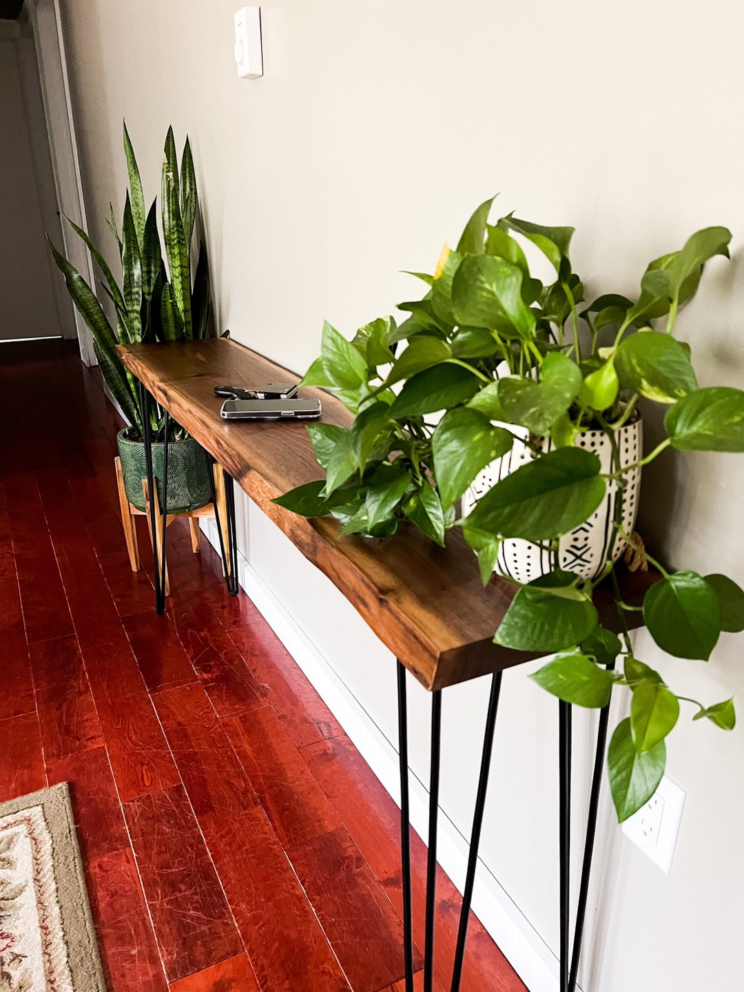 Live Edge Console Table | Hallway Table | Sofa Table | Entry Foyer ...