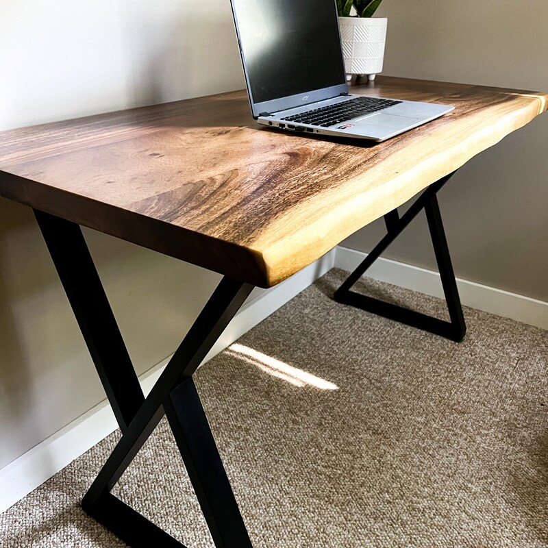 Live Edge Wood Desk - Etsy