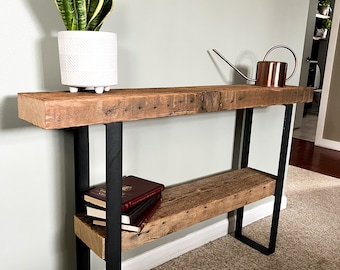 Reclaimed Wood Console Table - Etsy