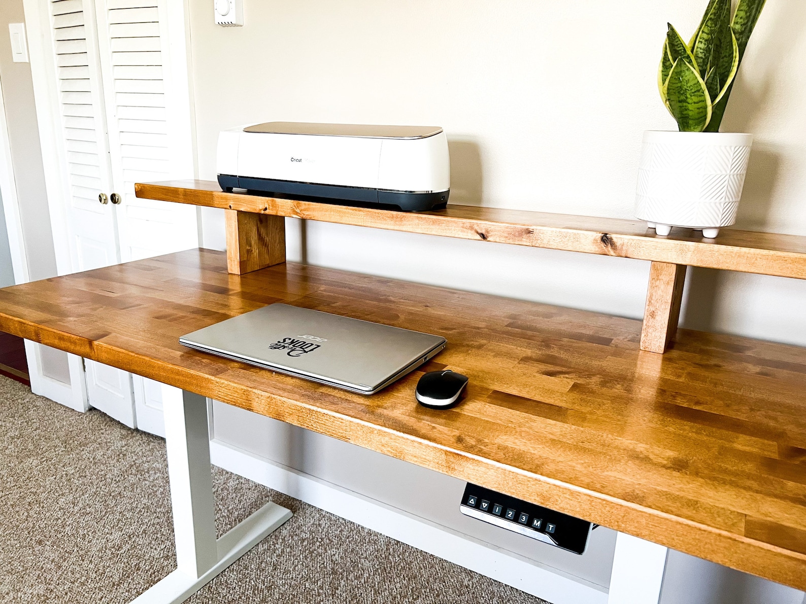 Adjustable Height Standing Desk With Shelf Desk Modern - Etsy
