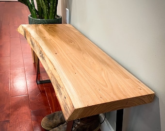 Live Edge Bench - Etsy