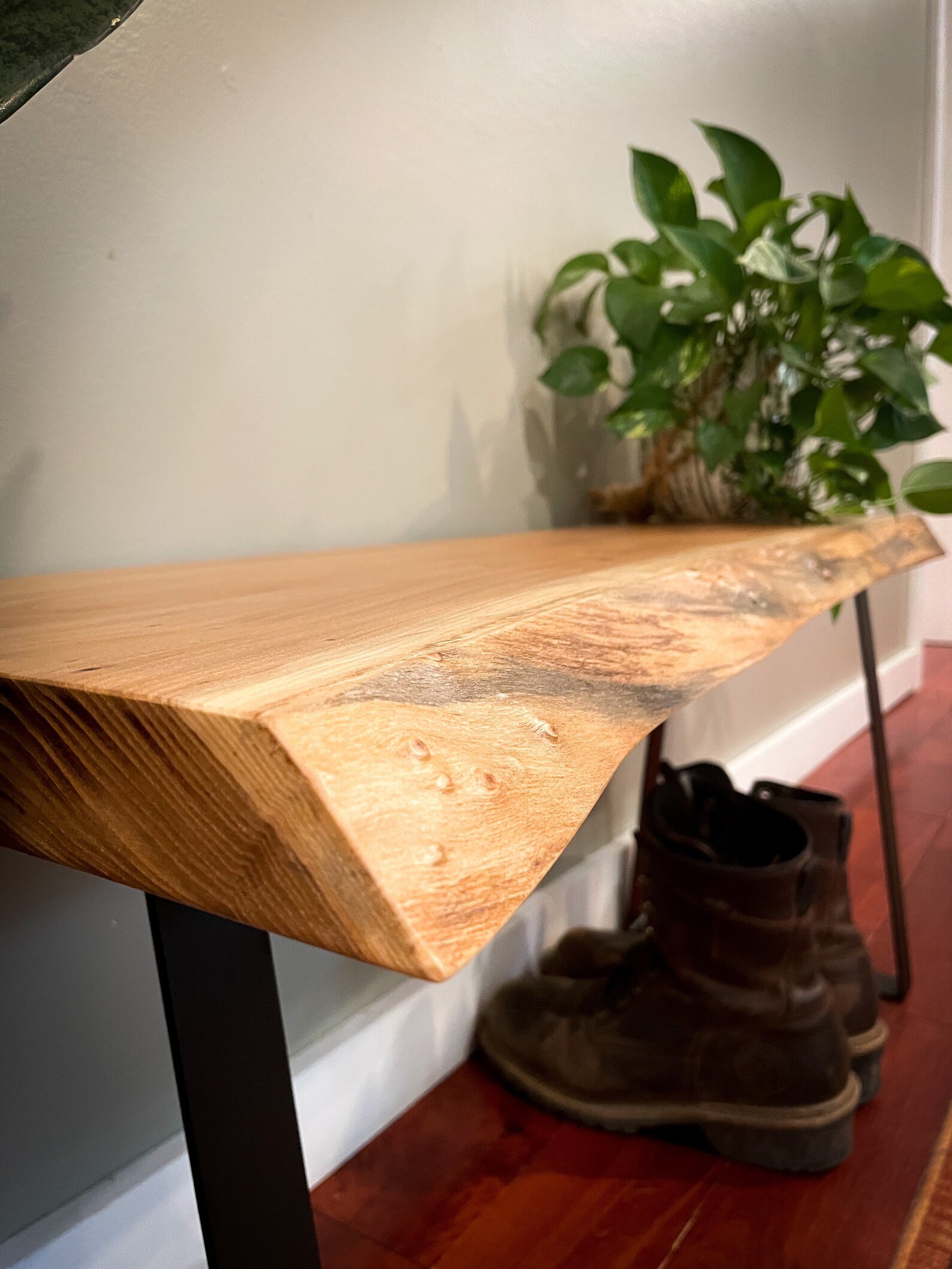 Entryway Bench Live Edge Entryway Bench Dining Room Wood - Etsy