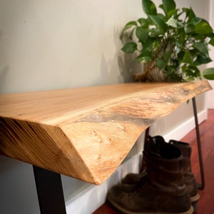 Entryway Furniture Live Edge Entryway Bench Natural Wood Bench Foyer ...