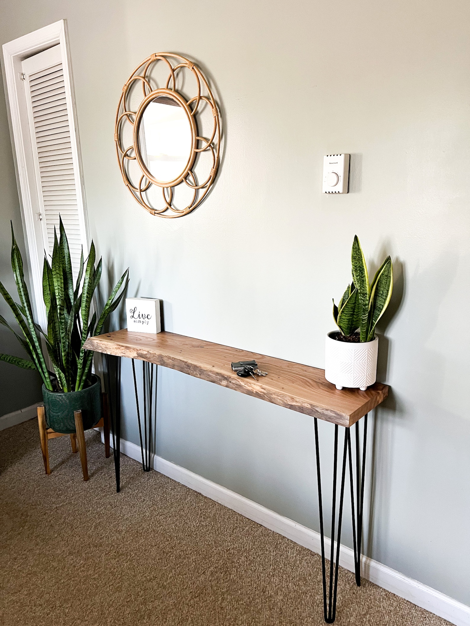 Live Edge Console Table Hallway Table Sofa Table Entry Foyer Table ...