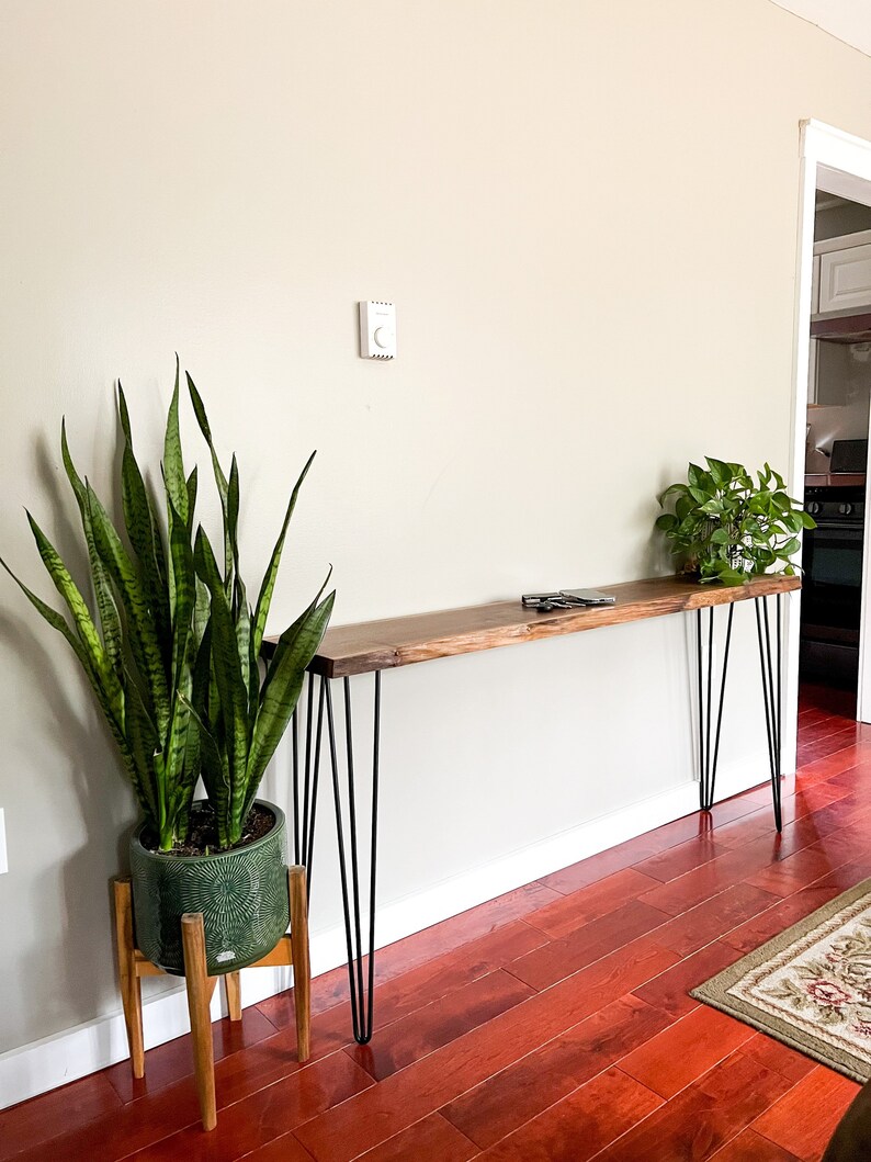 Live Edge Console Table Hallway Table Sofa Table Entry - Etsy