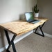 Live Edge Desk | Maple Computer Desk | Metal Legs | Maple or Walnut ...