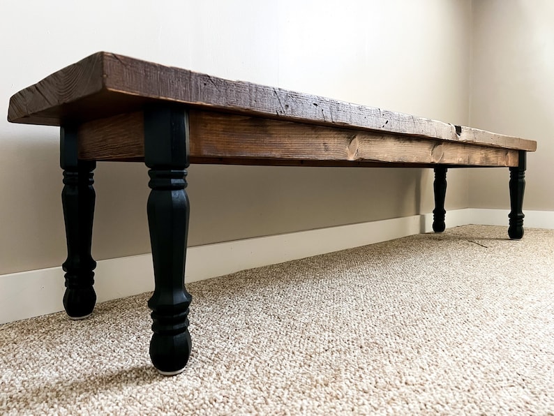 Rustic Bench Reclaimed Rough Sawn Entryway Bench Dining - Etsy