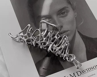 Silver Hair Clip | Etsy