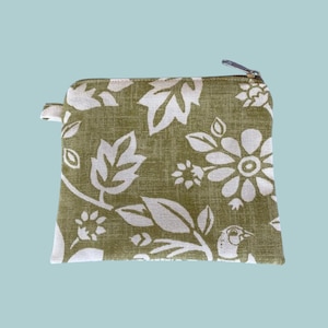 Coin Purse Fabric Zipper Bag 100% Cotton Keychain Pouches - Etsy