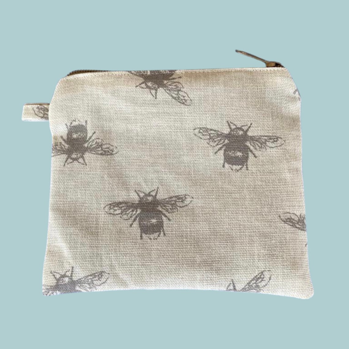 Coin Purse Fabric Zipper Bag 100% Cotton Keychain Pouches - Etsy