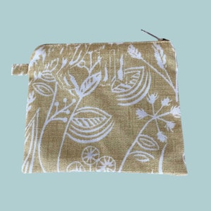 Coin Purse Fabric Zipper Bag 100% Cotton Keychain Pouches - Etsy