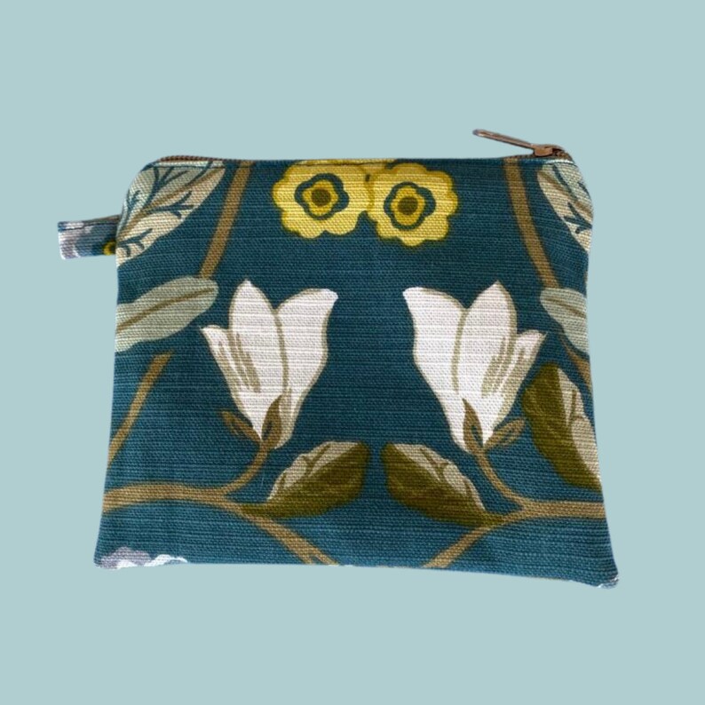 Coin Purse Fabric Zipper Bag 100% Cotton Keychain Pouches - Etsy