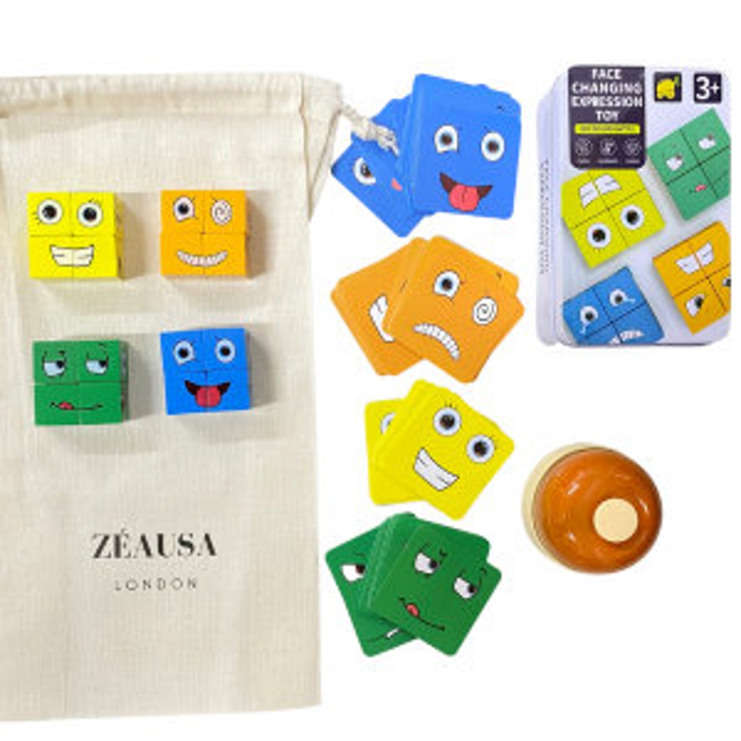 Face Change Cube Game Educational Match Game for Children - Etsy