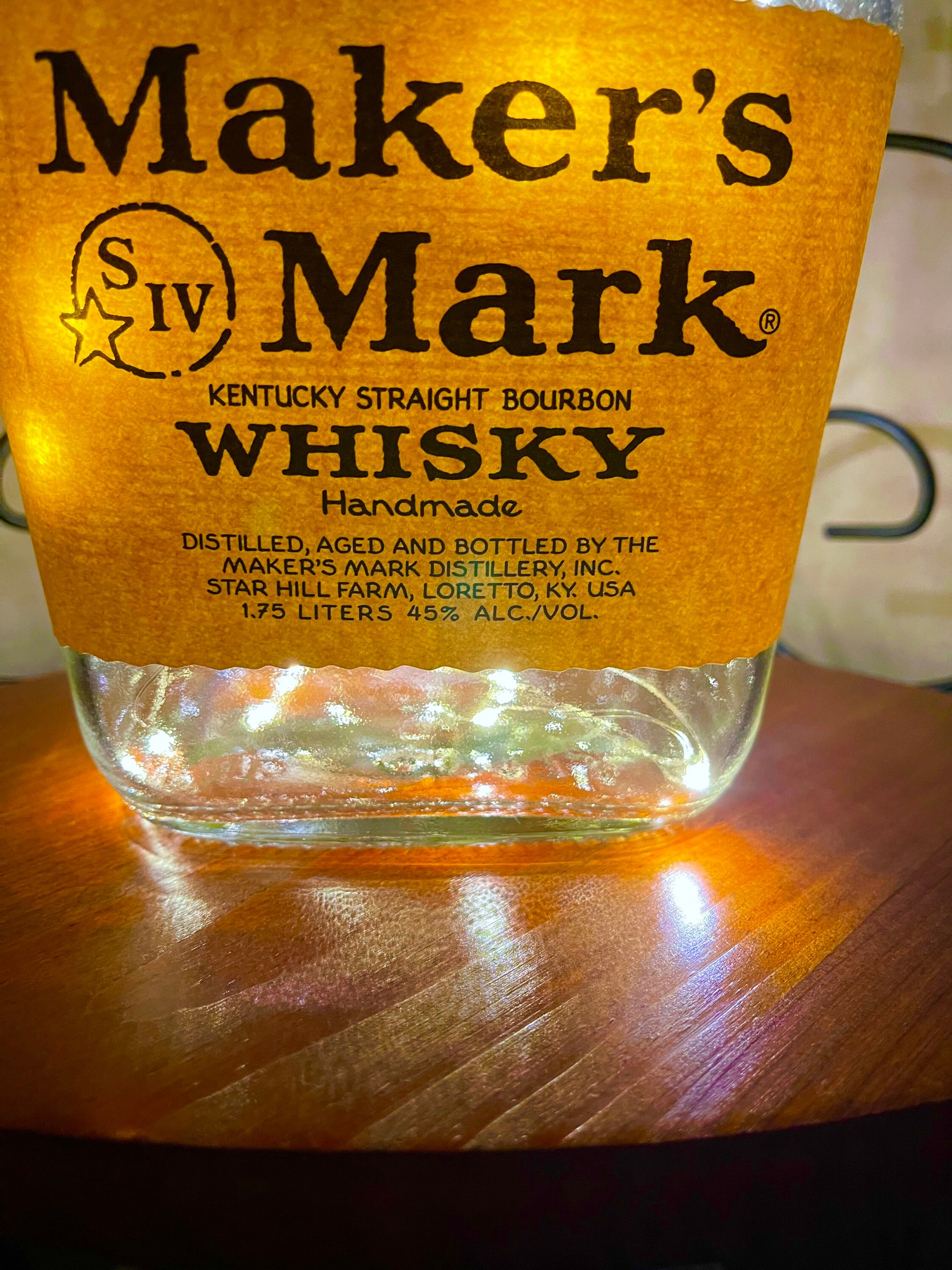 Makers Mark Whisky Light-up Bottle - Etsy