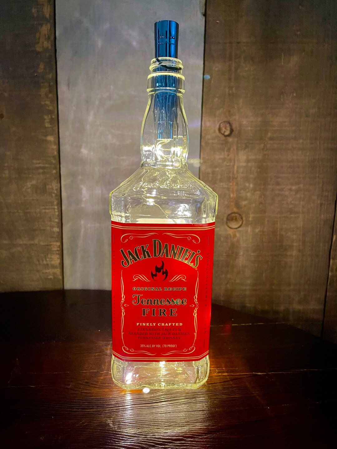 Jack Daniels Fire Light up Bottle - Etsy