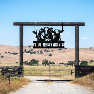 Cattle Ranch Custom Metal Sign - Metal Porch Sign, Personalized Metal ...