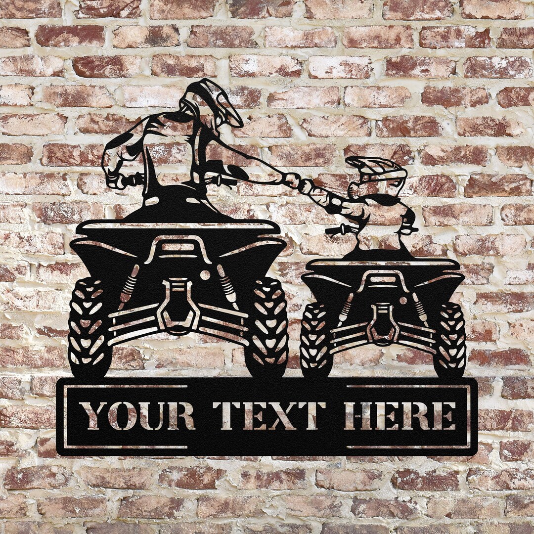 Four Wheel Family Custom Sign ~ Metal Porch Sign - Outdoor Sign ...