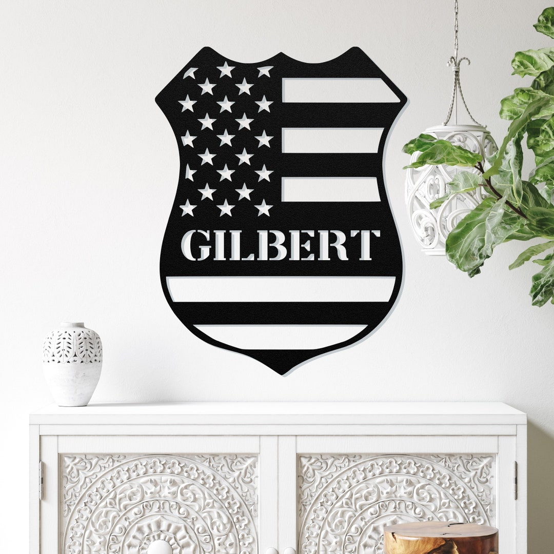 Police Custom Name Sign ~ Metal Porch Sign - Outdoor Sign ...
