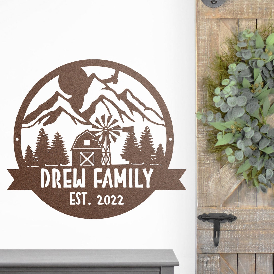 Custom Ranch Name Sign ~ Metal Porch Sign | Metal Gate Sign | Farm ...