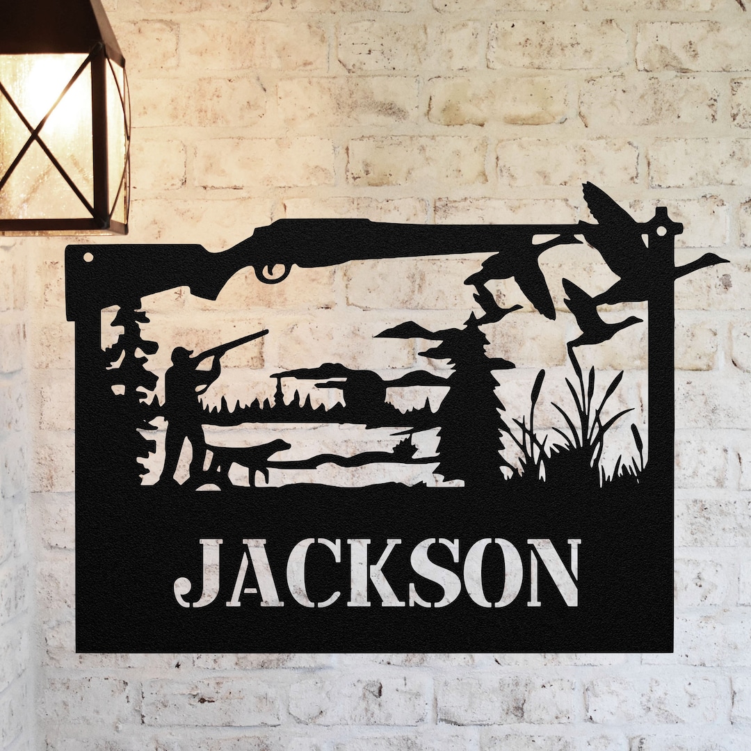Duck Hunting Name Sign ~ Metal Porch Sign | Outdoor Sign | Front Door ...