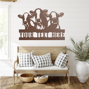 Cattle Ranch Custom Metal Sign - Metal Porch Sign, Personalized Metal ...