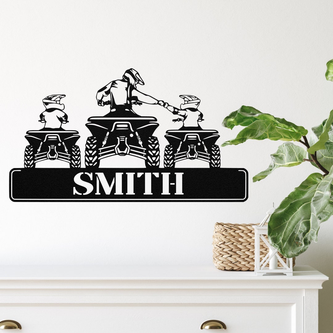 Four Wheel Family Custom Sign ~ Metal Porch Sign - Outdoor Sign ...