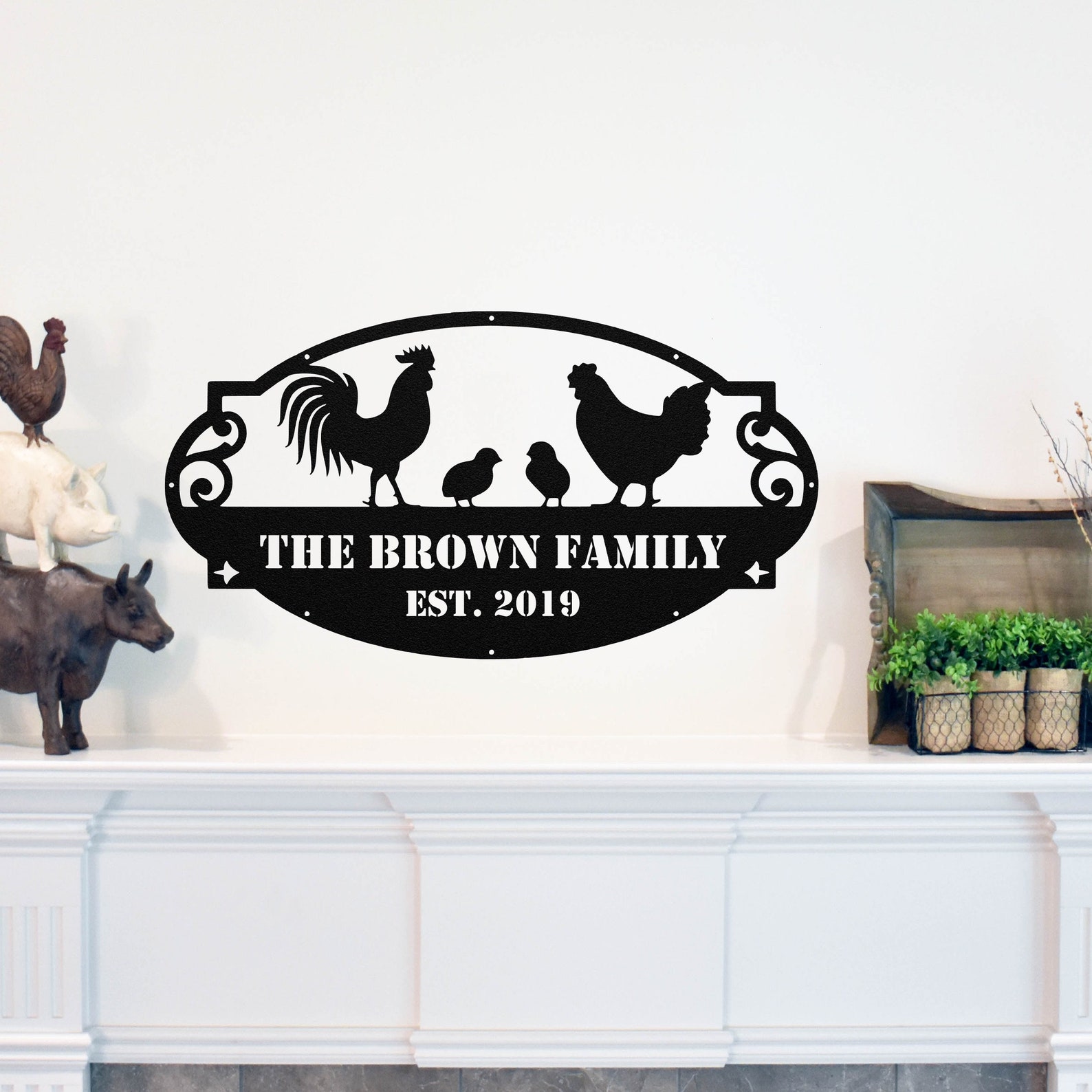 Custom Chicken Farm Sign ~ Metal Porch Sign | Metal Gate Sign | Farm ...
