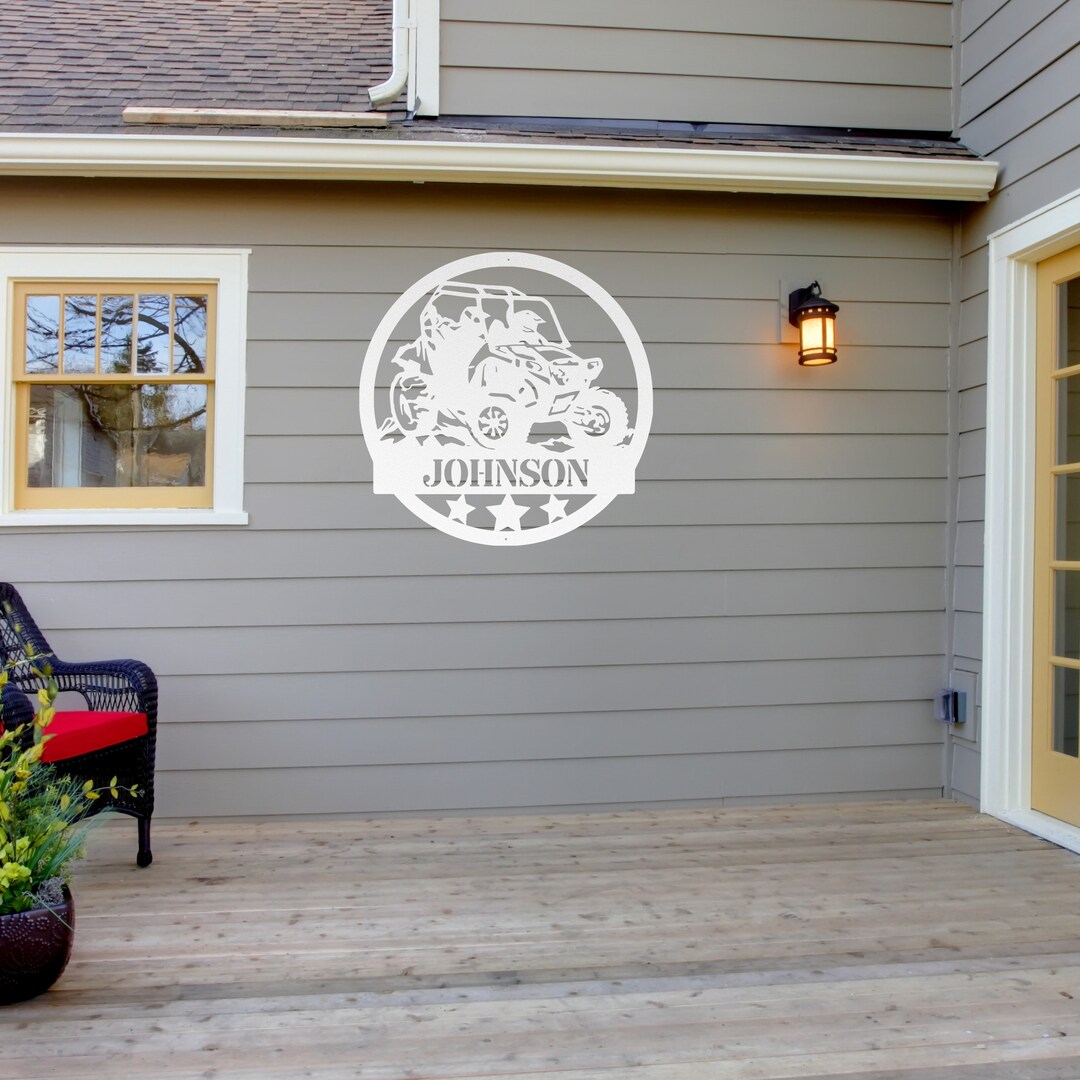 UTV Side by Side Family Custom Sign ~ Metal Porch Sign - Outdoor Sign ...