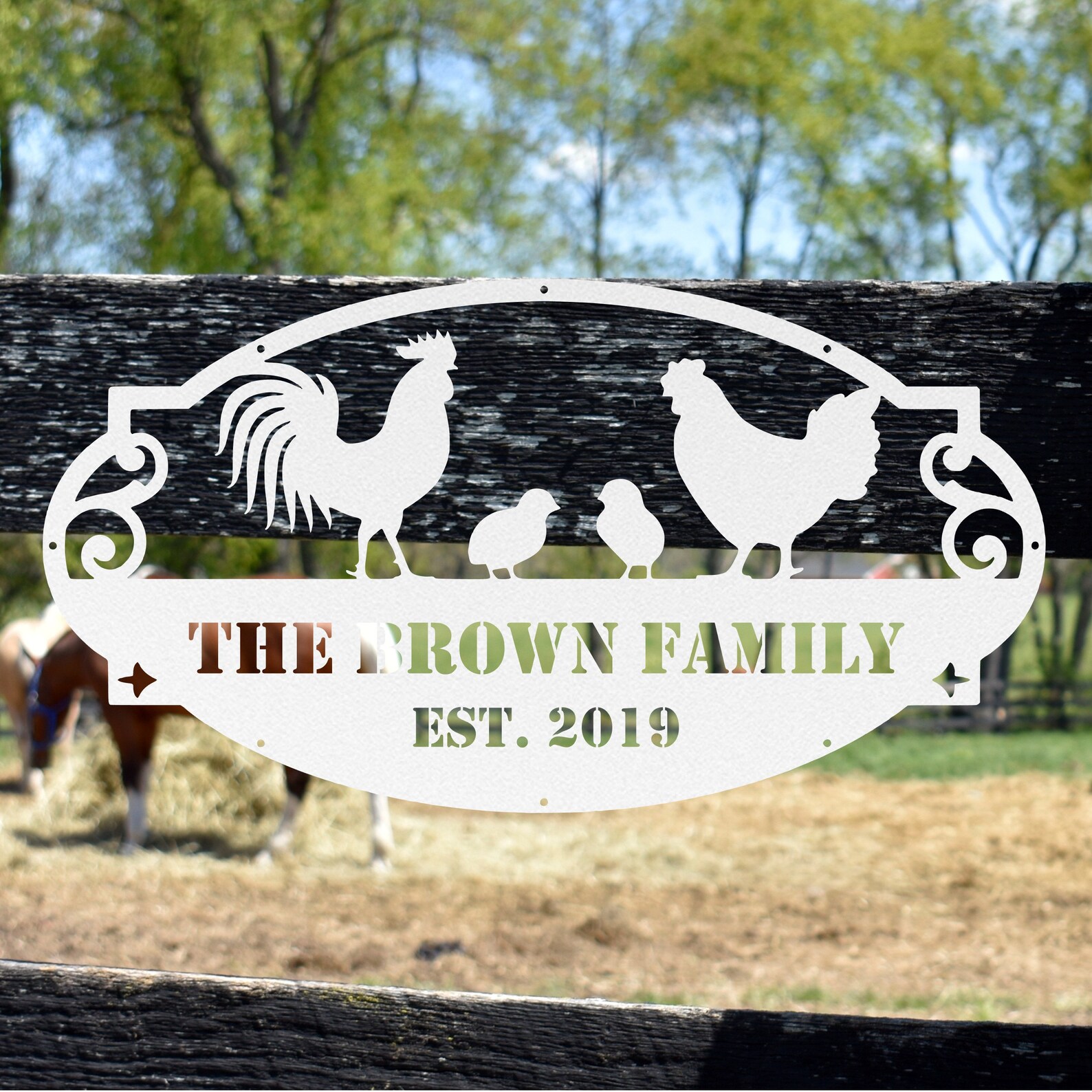 Custom Chicken Farm Sign Metal Porch Sign Metal Gate Sign | Etsy
