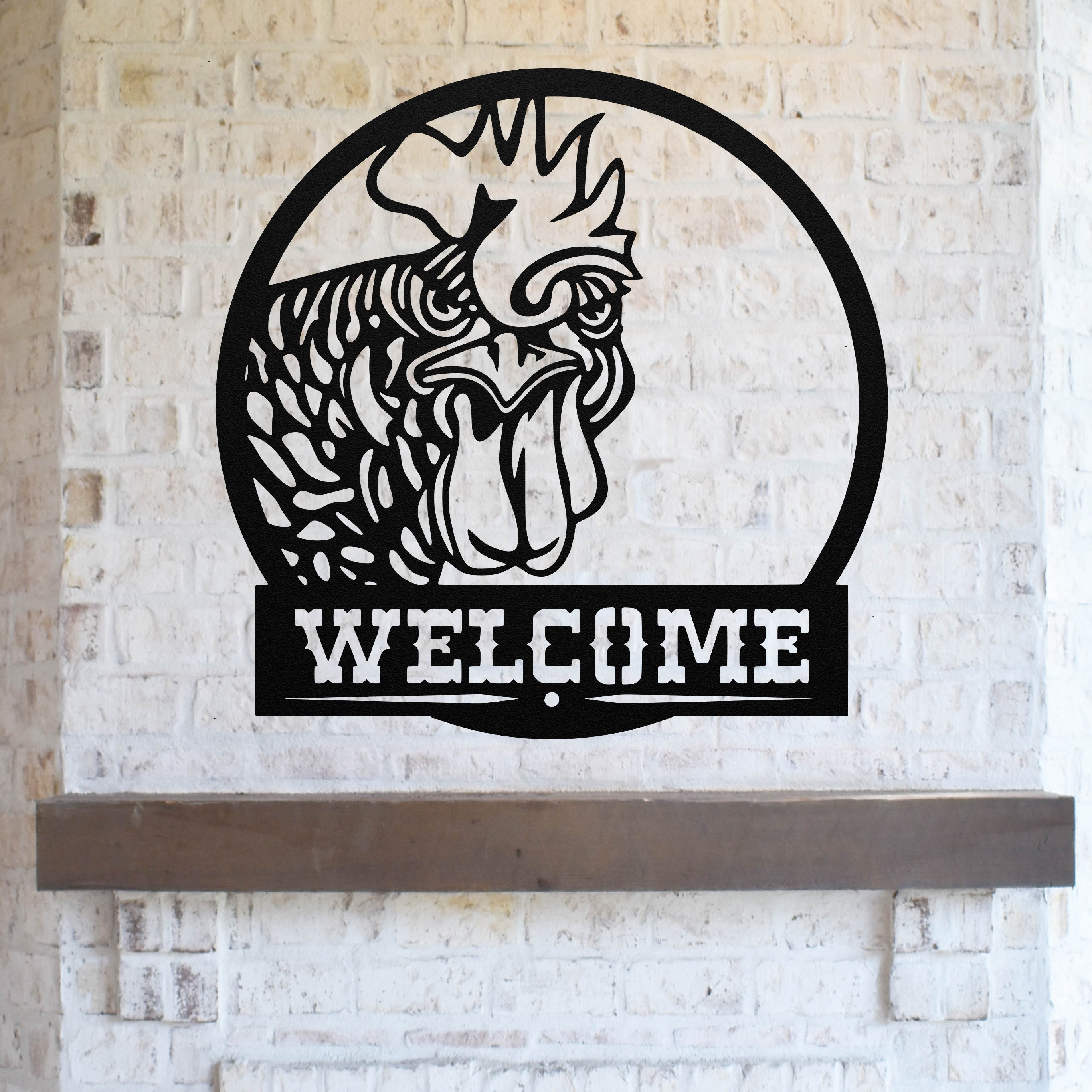 Angry Chicken Welcome Farm Sign Metal Porch Sign Metal - Etsy