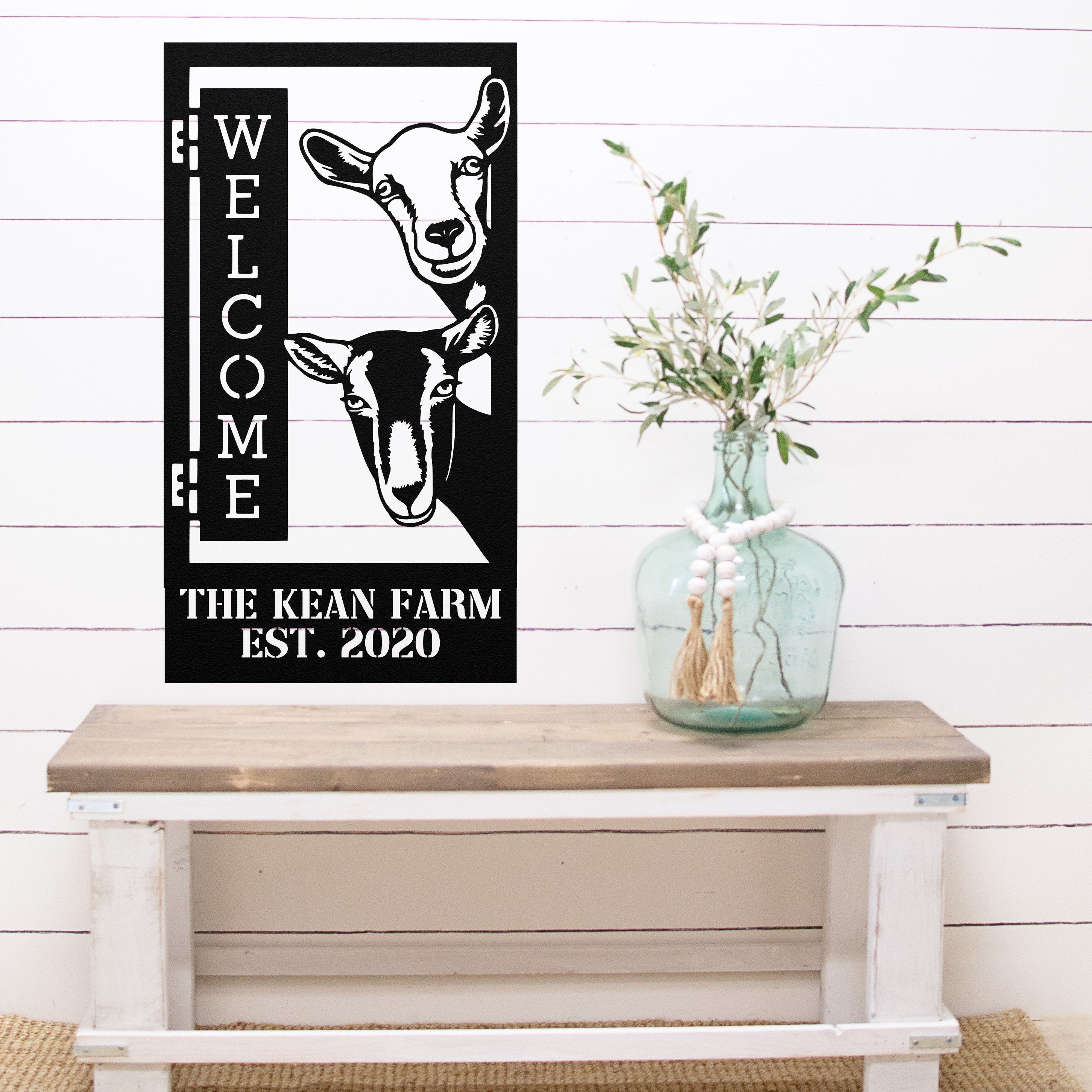 Custom Goat Farm Welcome Sign Metal Porch Sign Metal Gate | Etsy