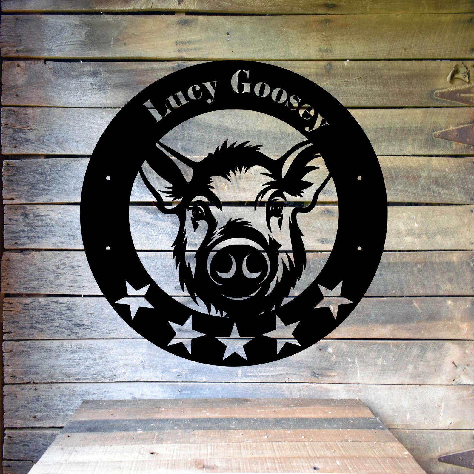 Personalized Kune Kune Pig Farm Sign ~ Metal Porch Sign | Metal Gate ...