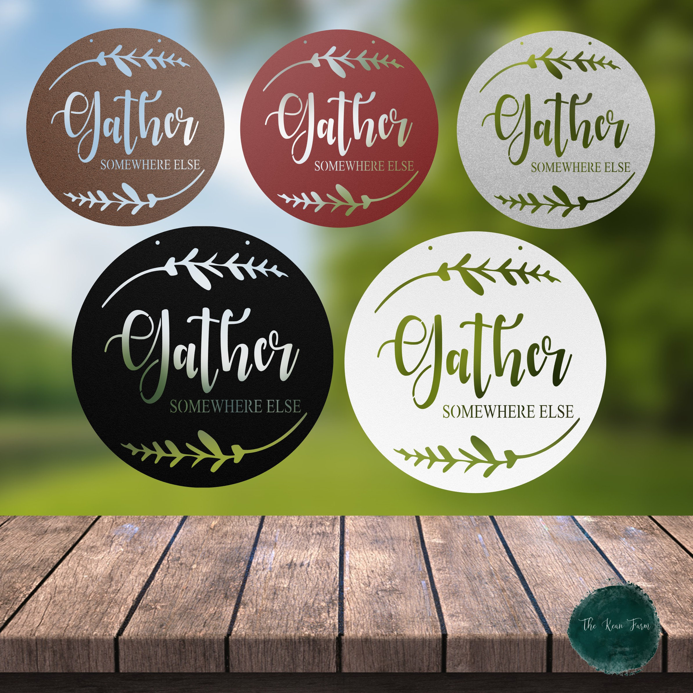 Gather Somewhere Else Outdoor Metal Sign Unwelcome Sign No | Etsy