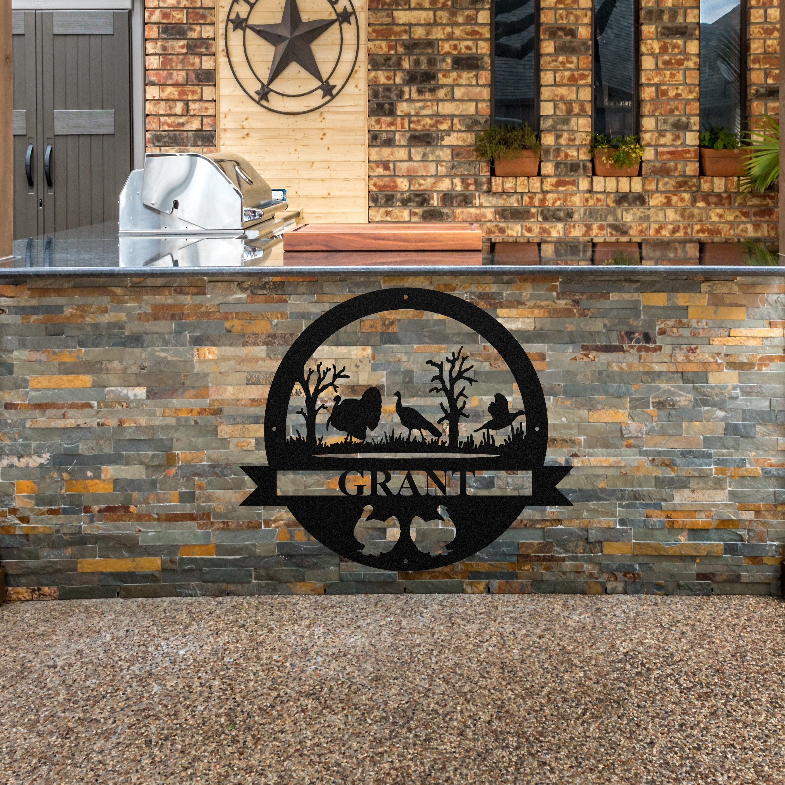 Turkey Hunting Name Sign ~ Metal Porch Sign | Outdoor Sign | Front Door ...