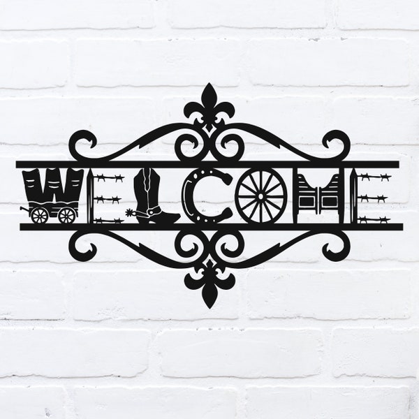 Western Welcome Sign - Etsy